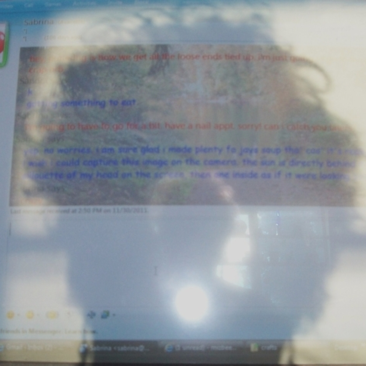 Photo: Odd Silhouette Reflected on Computer Screen | ThriftyFun