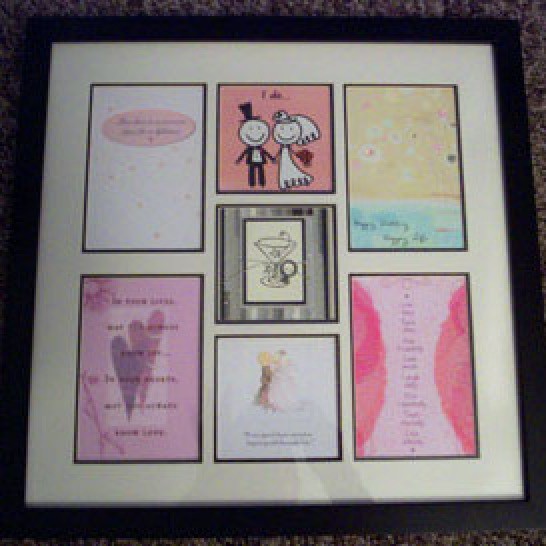 Displaying Wedding Cards in a Photo Collage Frame | My Frugal Wedding