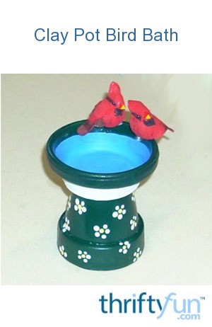 Craft Project: Mini Clay Pot Bird Bath | ThriftyFun