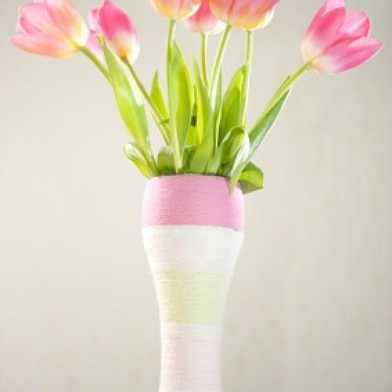 Making a Yarn Wrapped Vase | ThriftyFun