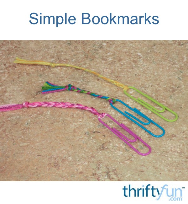 Simple Bookmarks | ThriftyFun