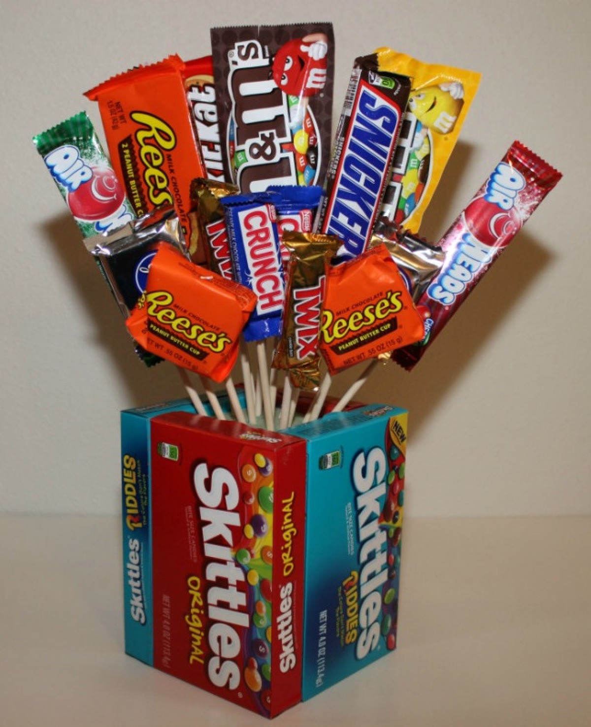 How To Make A Candy Bar Bouquet Step By Step