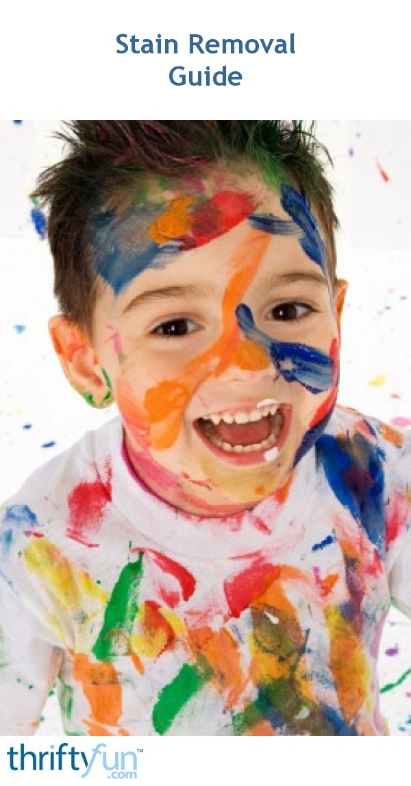 Stain Removal Guide - Out Spot Out! | ThriftyFun