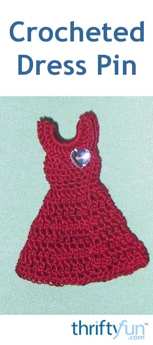 Making a Crocheted Red Dress Pin | ThriftyFun