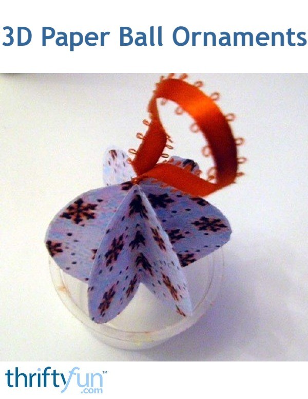 3D Paper Ball Ornaments | My Frugal Christmas