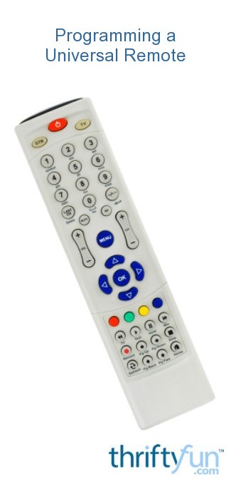 Programming a Universal Remote | ThriftyFun
