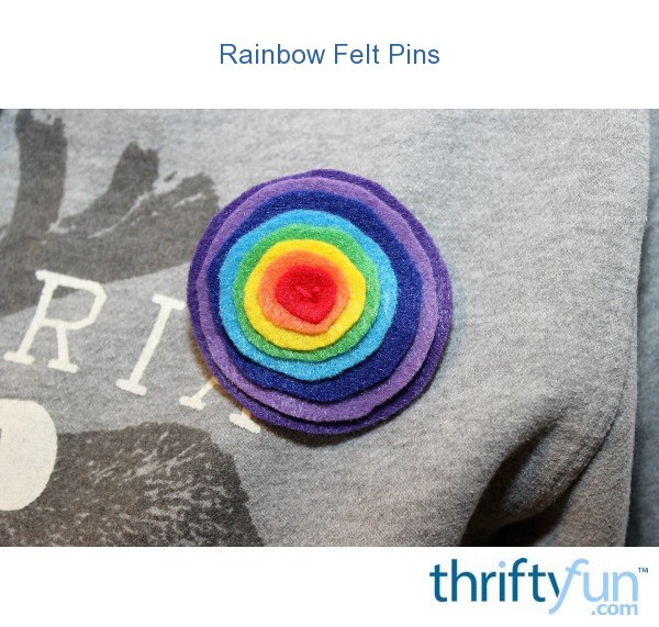 Rainbow Felt Pins | ThriftyFun