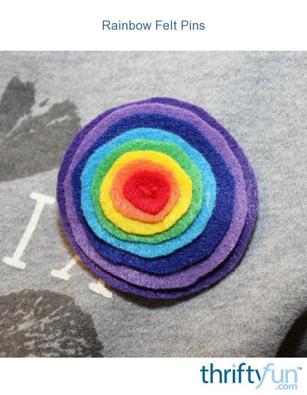 Rainbow Felt Pins | ThriftyFun