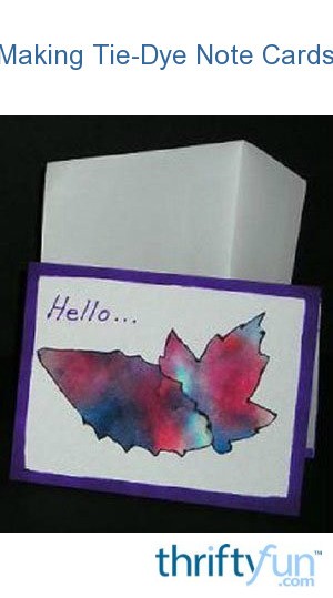 Making Tie-Dye Note Cards | ThriftyFun