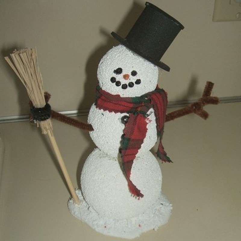 Making a Styrofoam Snowman | My Frugal Christmas