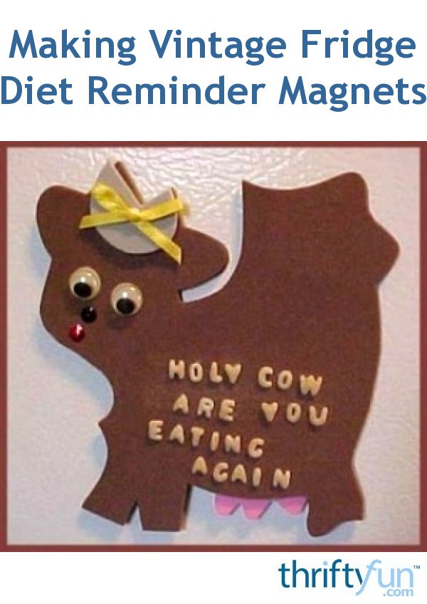 Making Vintage Fridgie Diet Reminder Magnets | ThriftyFun