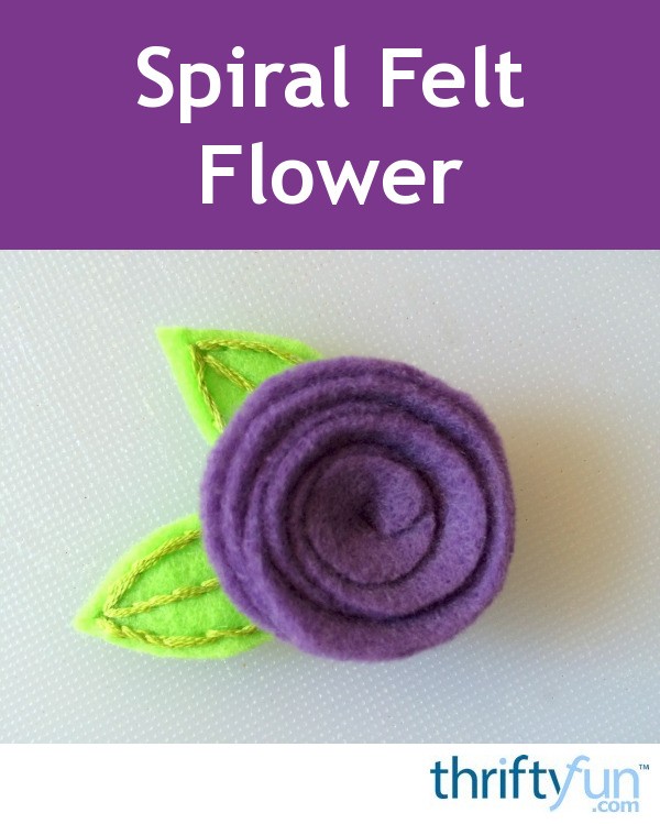 Spiral Felt Flower Craft | ThriftyFun