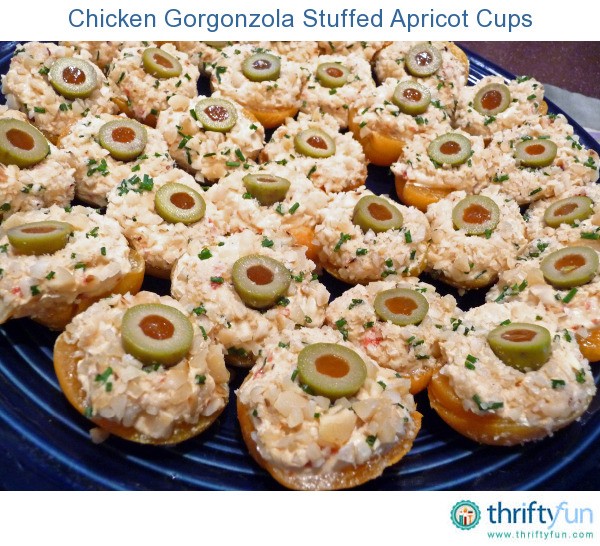 Chicken Gorgonzola Stuffed Apricot Cups | ThriftyFun