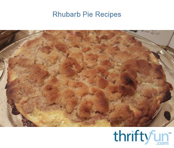 Rhubarb Pie | ThriftyFun