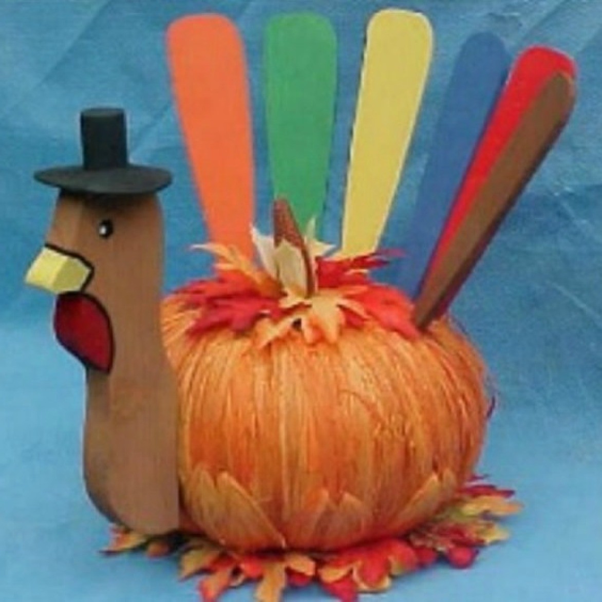 Making a Turkey Pumpkin Centerpiece | ThriftyFun