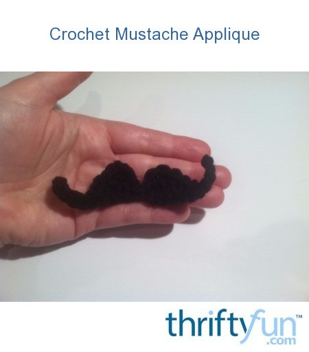Crochet Mustache Applique | ThriftyFun