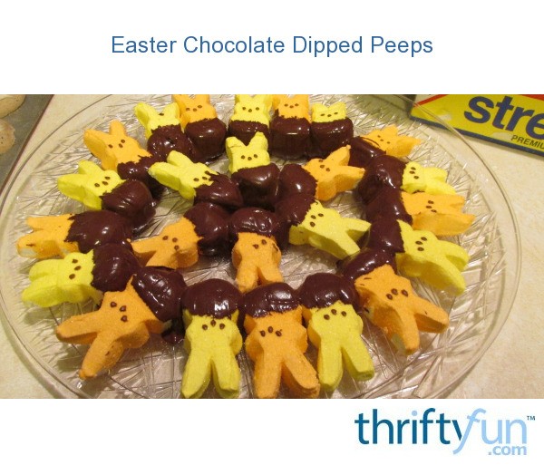 Easter Chocolate Dipped Peeps | ThriftyFun
