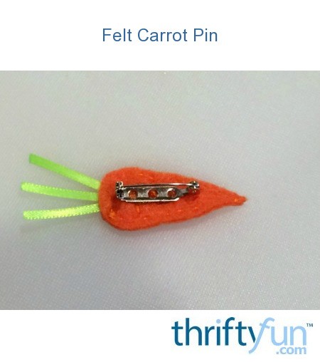 Felt Carrot Pin | ThriftyFun