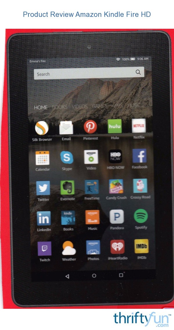 Product Review: Amazon Kindle Fire HD | ThriftyFun
