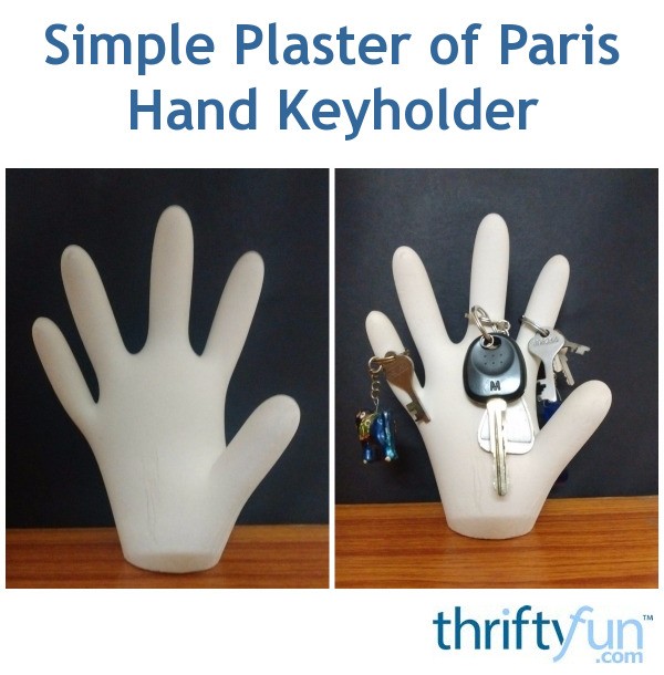Simple Plaster of Paris Hand Keyholder | ThriftyFun