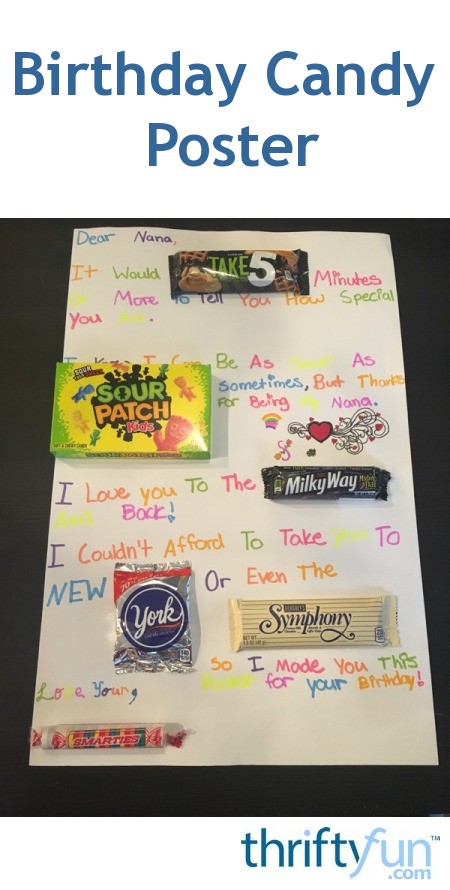 Birthday Candy Poster | ThriftyFun