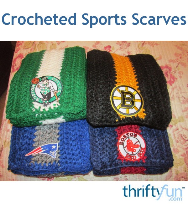 Crocheted Sports Team Scarves | ThriftyFun