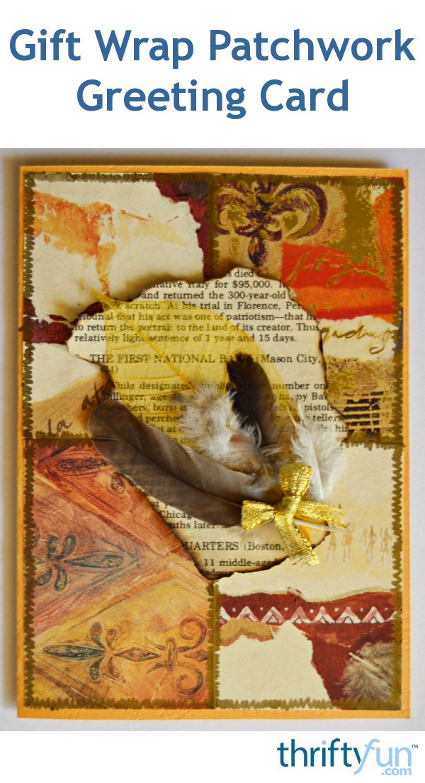 Making a Gift Wrap Patchwork Greeting Card | ThriftyFun