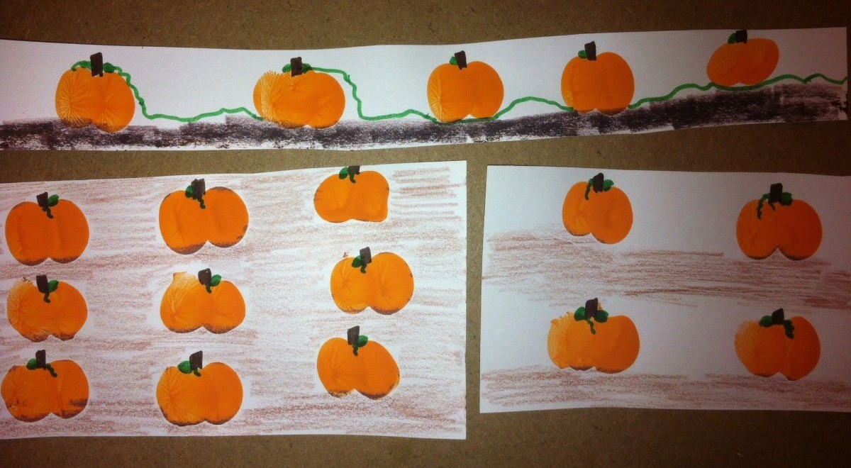Making a Thumbprint Pumpkin Patch | ThriftyFun