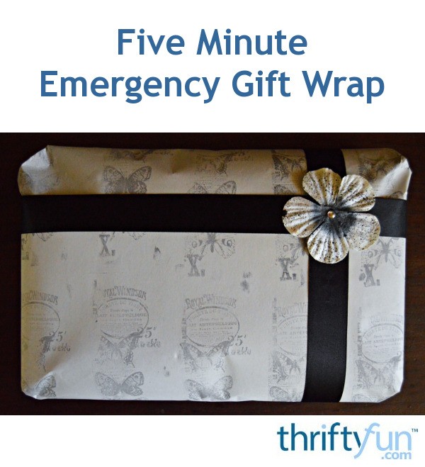 Five Minute Emergency Gift Wrap | ThriftyFun