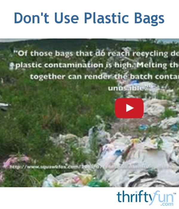 Don't Use Plastic Bags | ThriftyFun