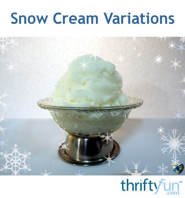 Snow Cream Variations | ThriftyFun