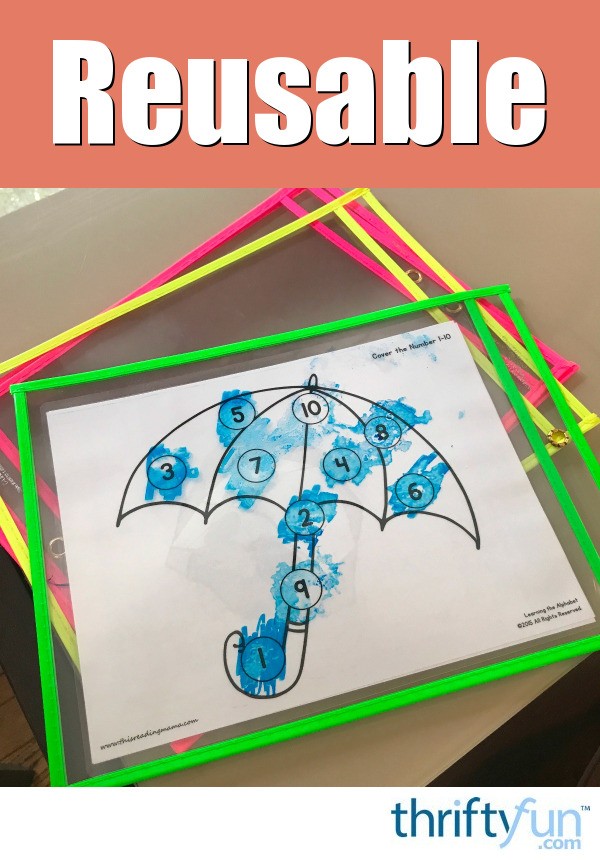 Reusable Dry Erase Pockets | ThriftyFun