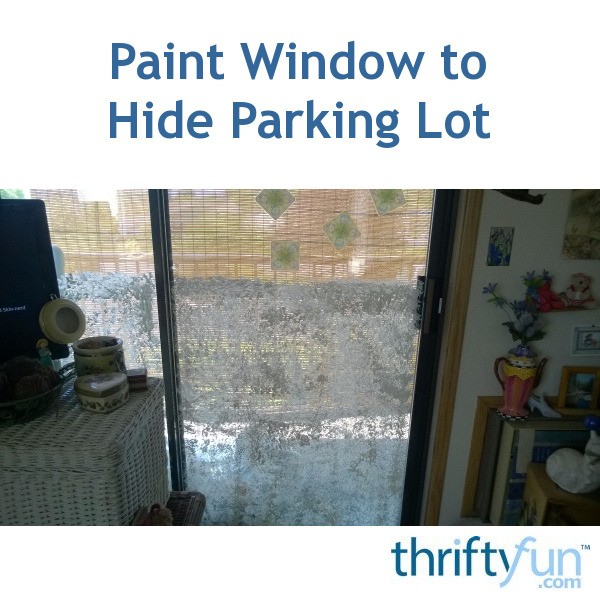 Paint Window to Hide Parking Lot | ThriftyFun