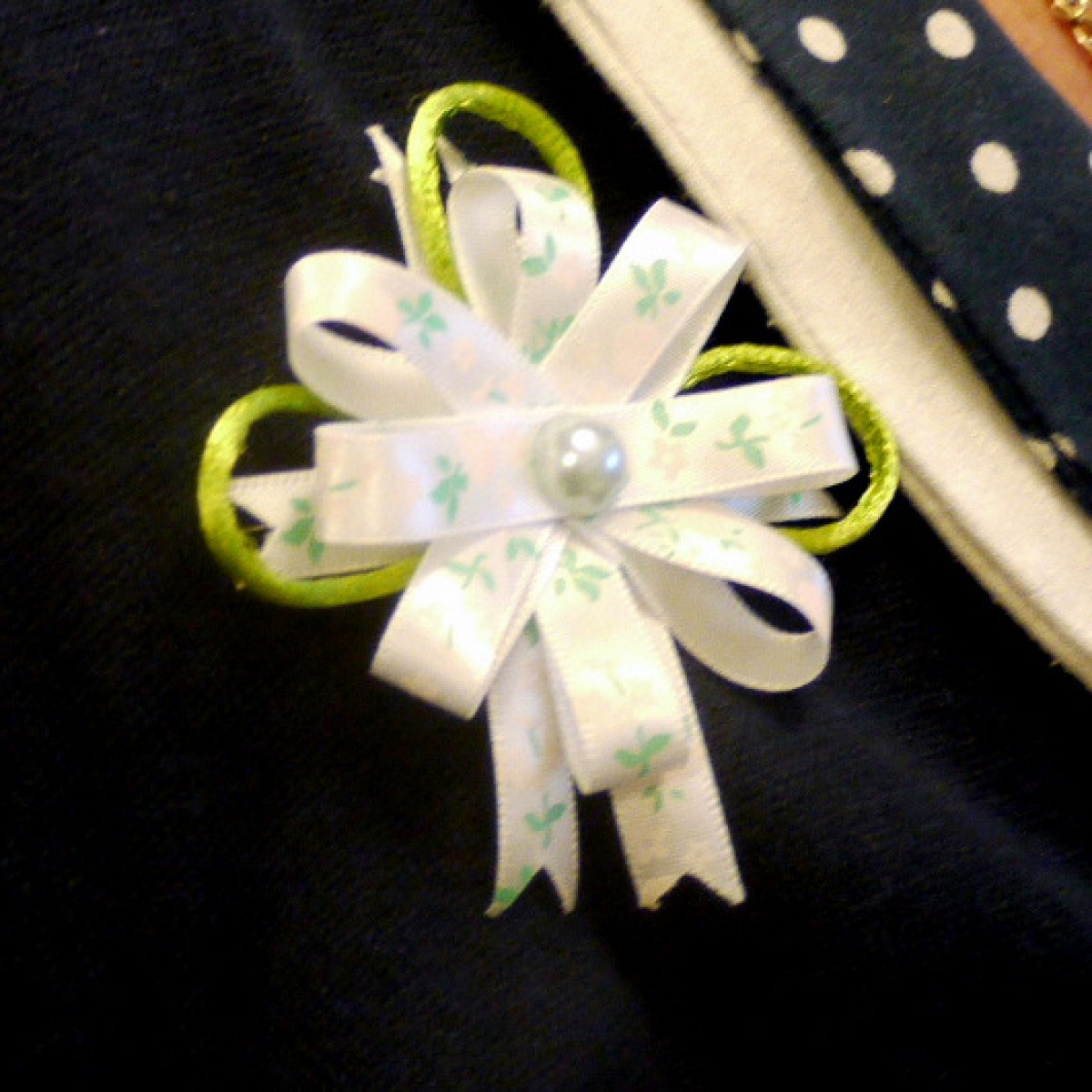Ribbon and Cord Brooch | ThriftyFun