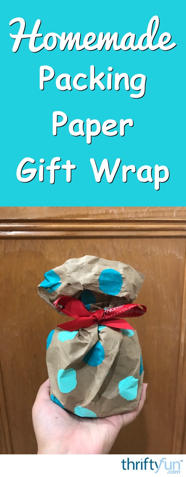 Make Your Own Gift Wrap from Recycled Packing Paper | ThriftyFun