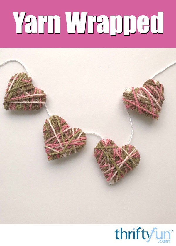 Making a Yarn Covered Paper Heart Garland | ThriftyFun