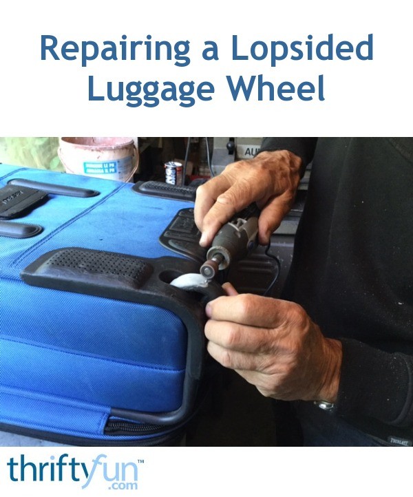 Repairing a Lopsided Luggage Wheel | ThriftyFun