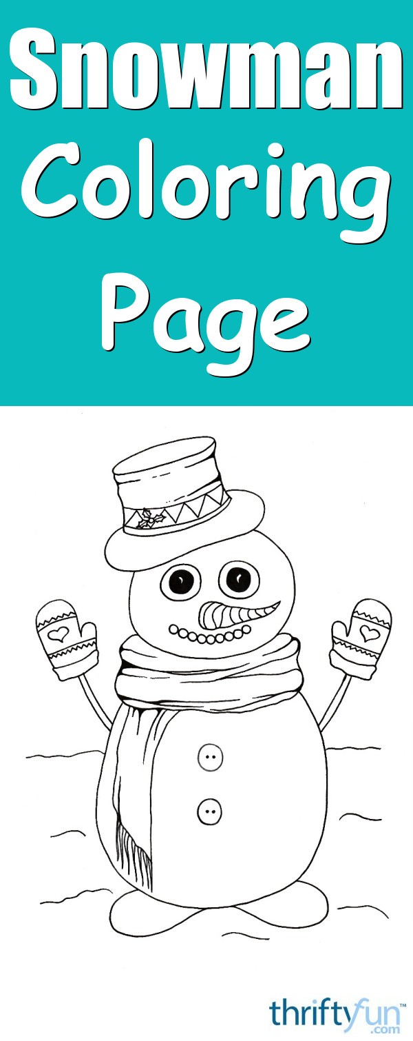 'Do You Wanna Build a Snowman' Kids' Coloring Page | ThriftyFun