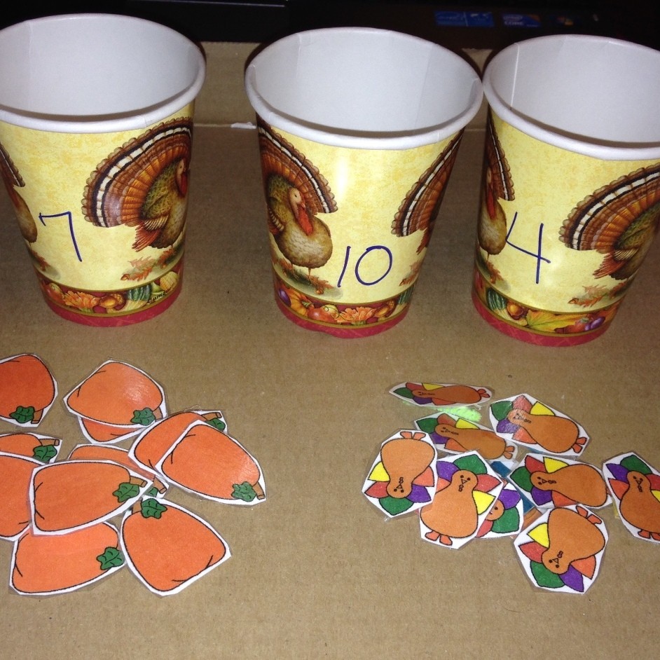 Making Thanksgiving Counting Cups | ThriftyFun
