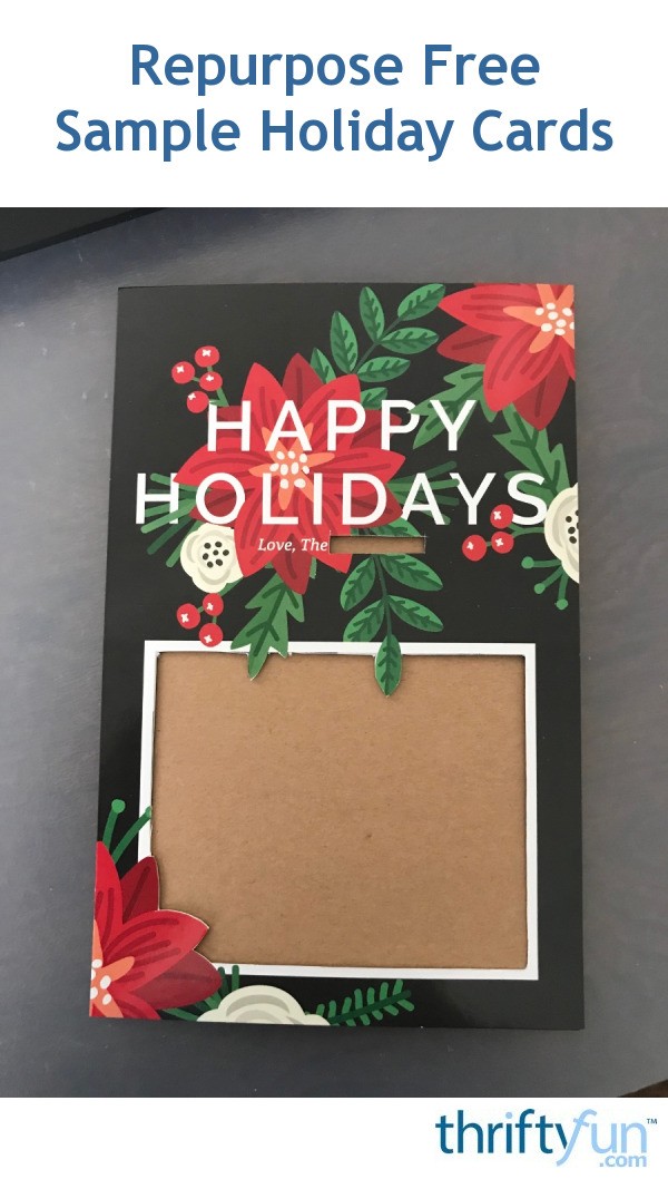 Repurpose Free Sample Holiday Cards | ThriftyFun