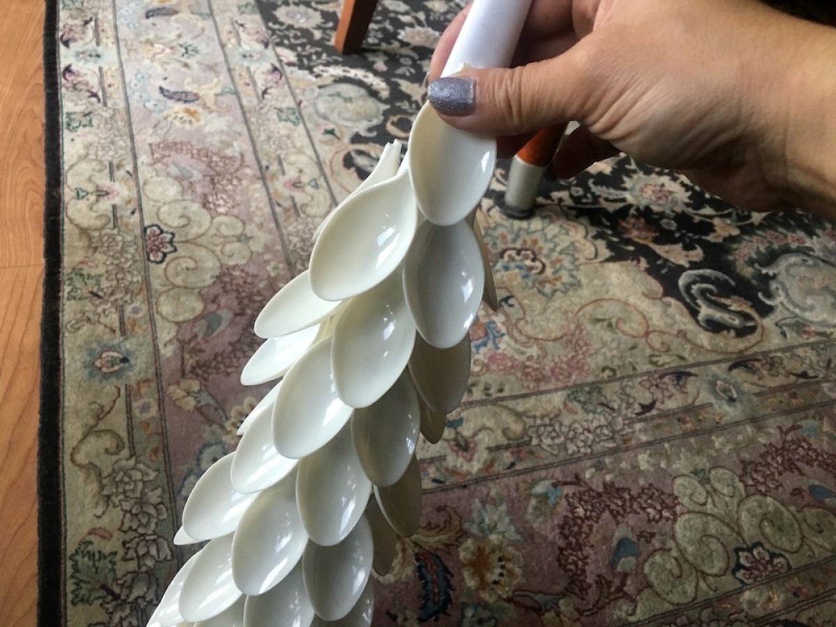 Making a Plastic Spoon Tree | My Frugal Christmas