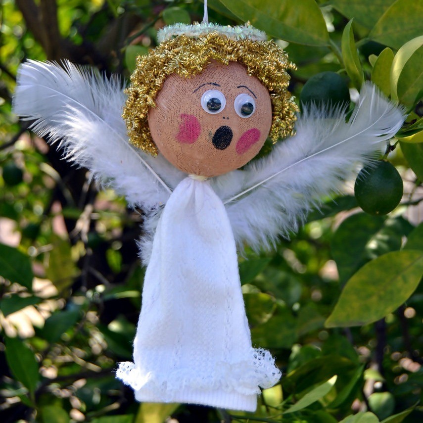 Lace Frill Sock Christmas Angel | My Frugal Christmas