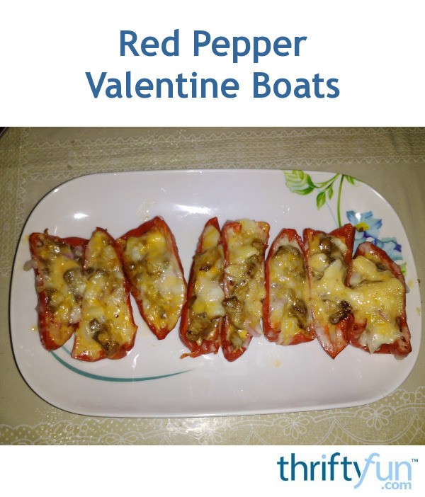 Red Pepper Valentine Boats | ThriftyFun