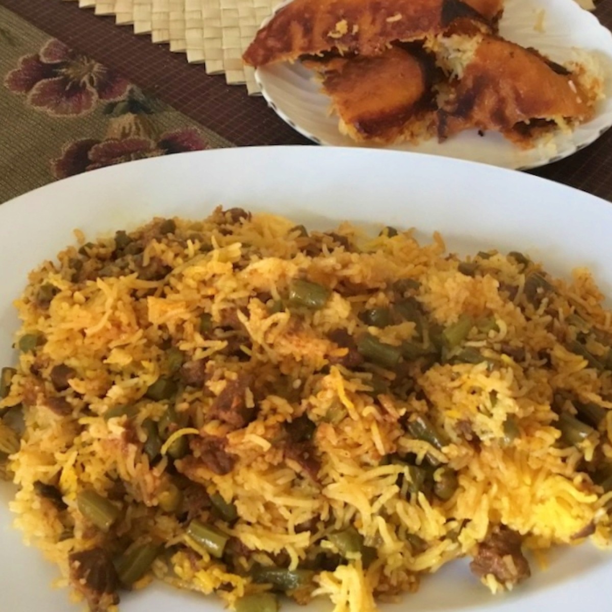 Beef and Green Bean Rice (Loobia Polo) | ThriftyFun