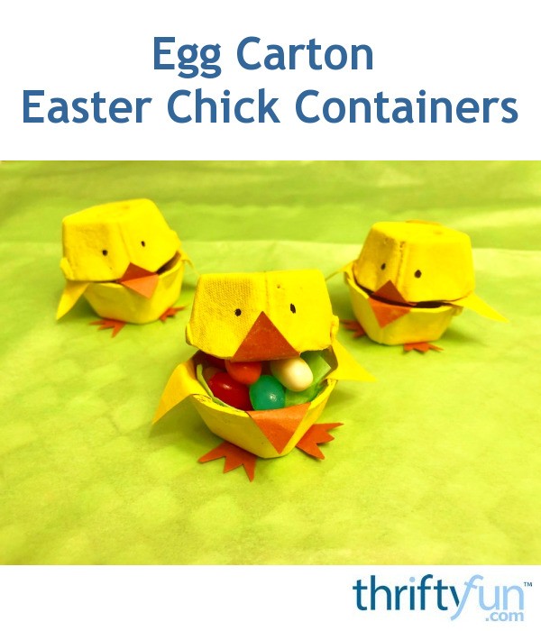 Making Egg Carton Easter Chick Containers | ThriftyFun