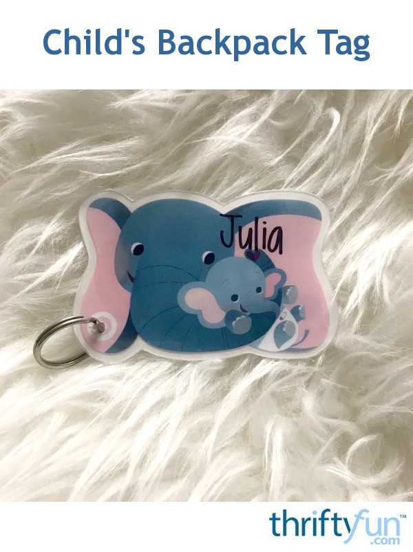 Child's Backpack Tag | ThriftyFun