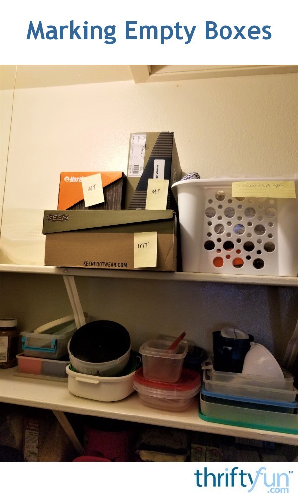 Marking Empty Boxes | ThriftyFun