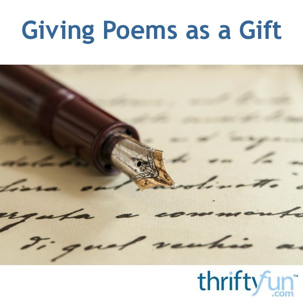 Giving Poems as a Gift | ThriftyFun
