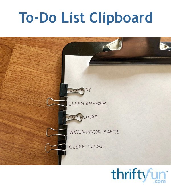 To-Do List Clipboard | ThriftyFun