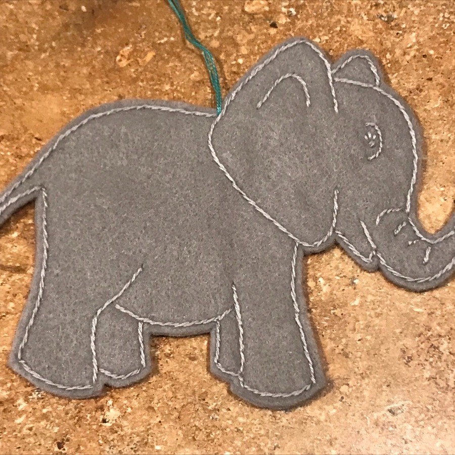 Felt Elephant Ornament | My Frugal Christmas